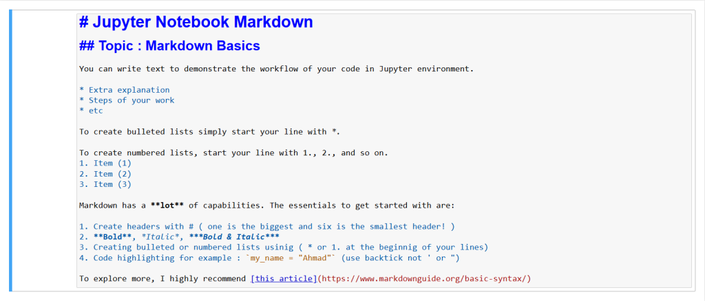 جلسه 10 (comment و markdown در جوپیتر نوت‌بوک) - آیزی‌لِرن